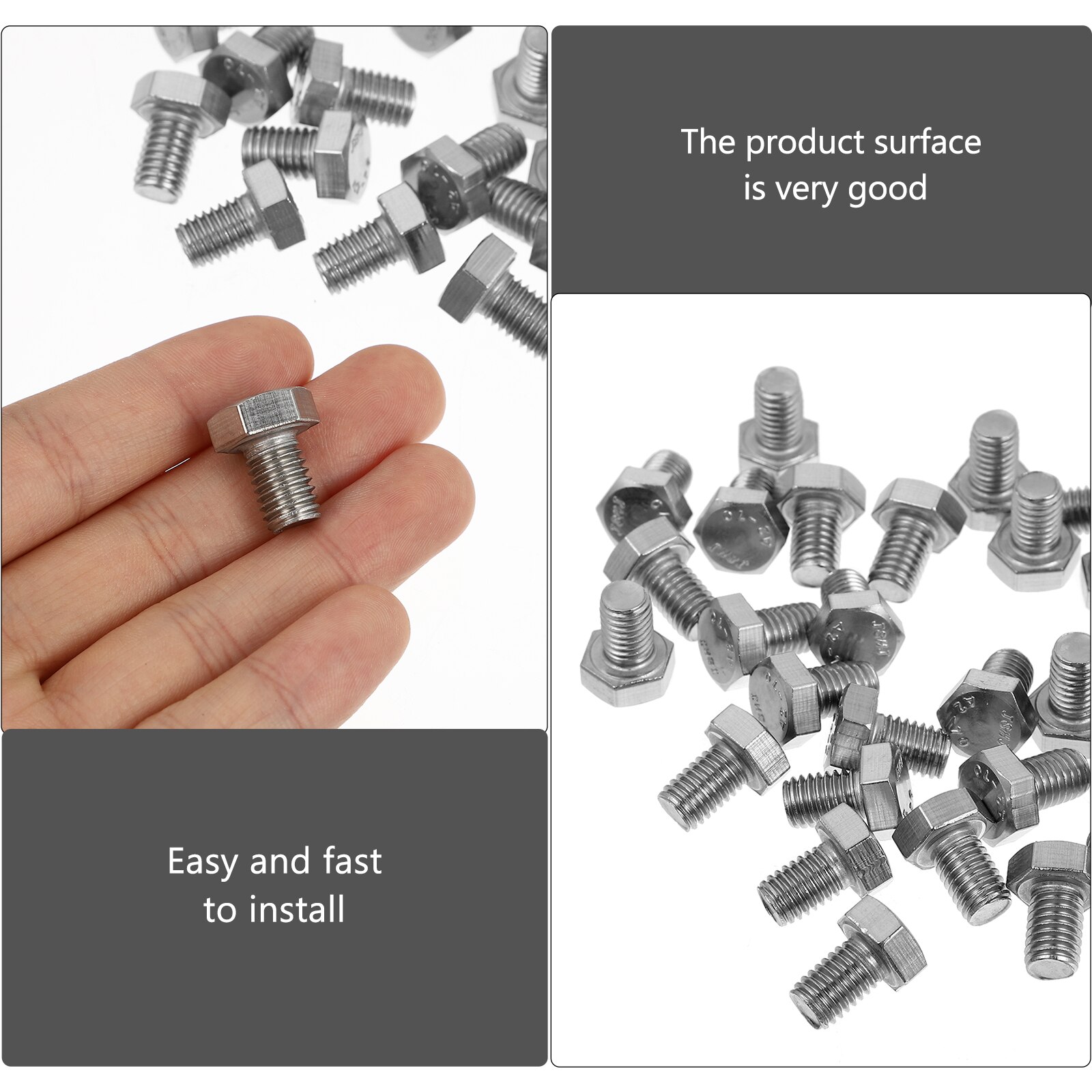 30Pcs Rvs Bouten Buitenste Hexagon Bouten Volledig... – Grandado