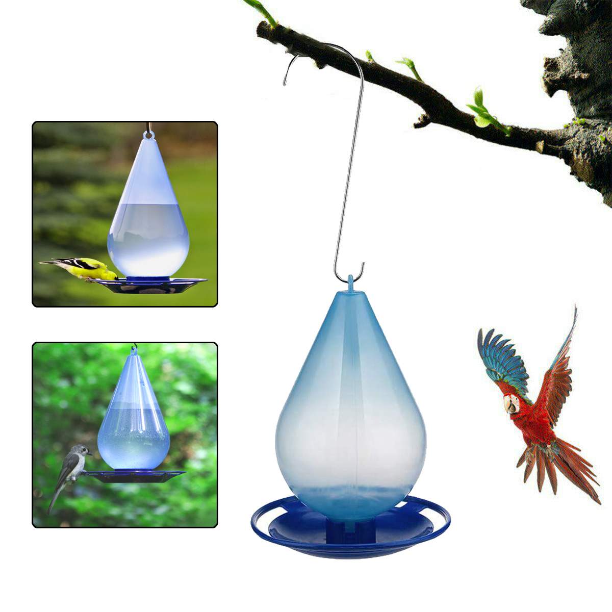 Wild Bird Hanging Water Feeders Water Droplet Shap... – Vicedeal