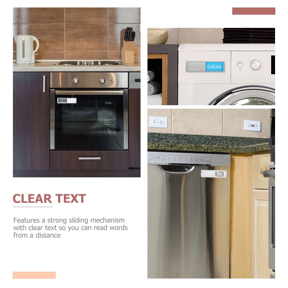 2 Sets Dishwasher Clean Magnet Sign Sliding Magnet... – Grandado
