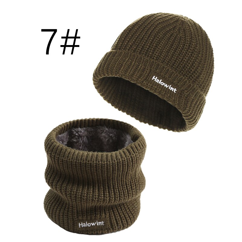 Bufanda de punto Lisa para hombre y mujer, gorro d... – Vicedeal