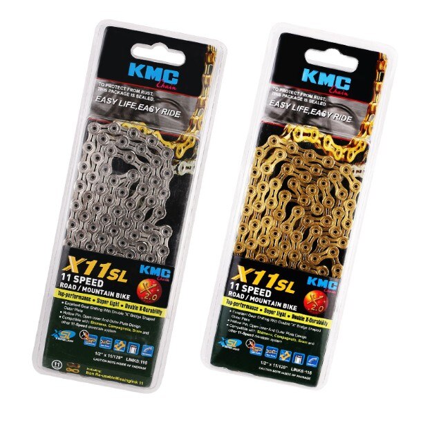 KMC Chain bicycle chain 11 speed chain with silver... – Grandado