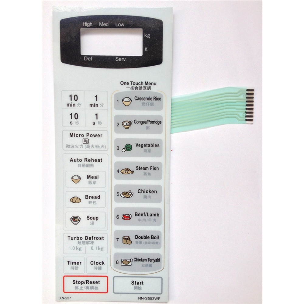 Replacement Membrane Panel NN-S553WF Microwave Ove... – Grandado