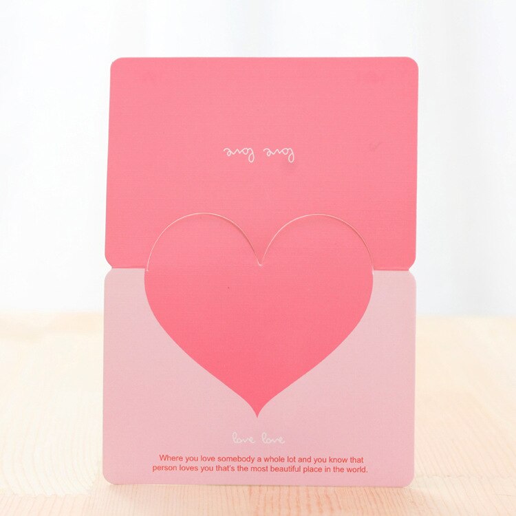 Mix Color Love Heart Shape Greeting Card Foldable ... – Grandado