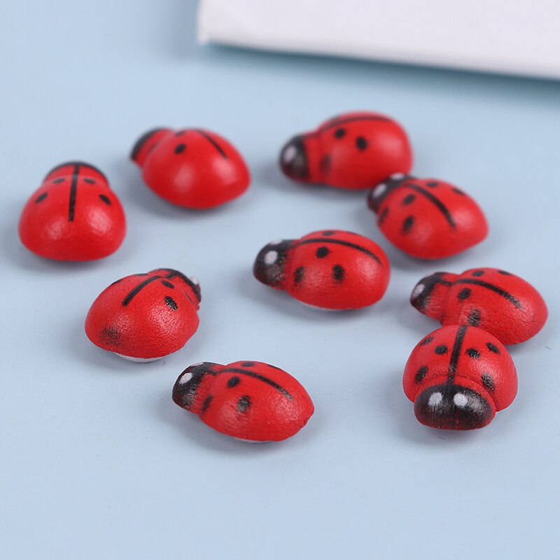 100Pcs Wooden Ladybird Ladybug Sticker Children Ki... – Grandado