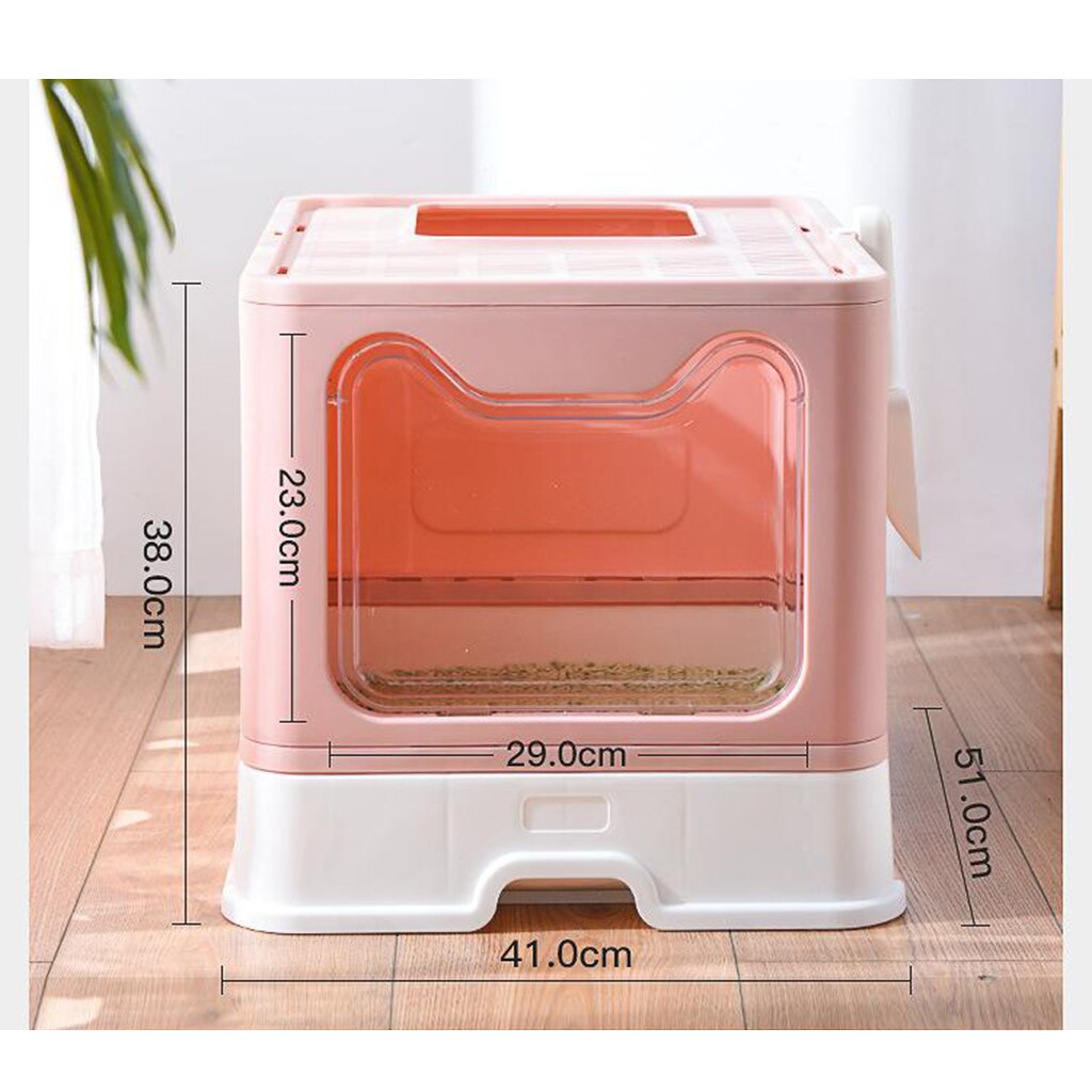 Cat Litter Box Large Litter Tray Cats Kitten Toile... – Grandado