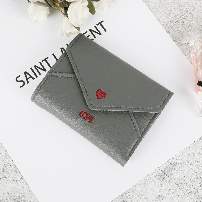 Style Mini Wallet With Three Discount Love Embroid... – Grandado