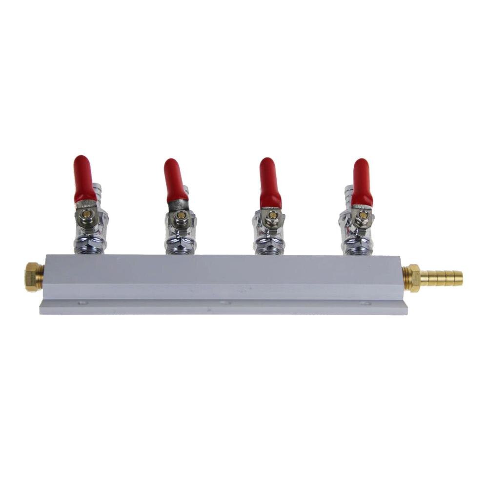 GAS LINE SPLITTER 4 OUTPUT / 4 WAY MANIFOLD WITH C... – Vicedeal