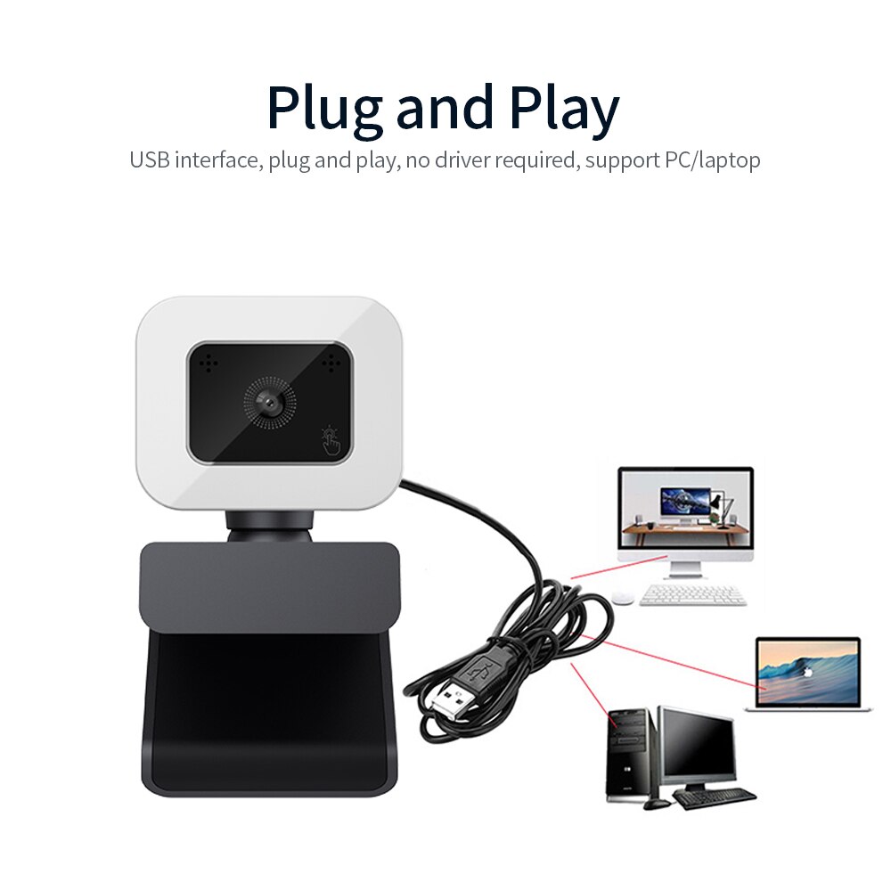 2K/4K Ruisonderdrukking Microfoon Autofocus Web Ca... – Grandado