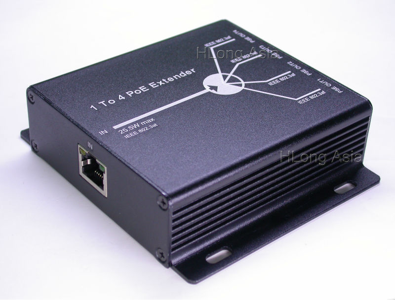 Passive 4 Ports POE IEEE802.3af Ethernet Extender ... – Vicedeal