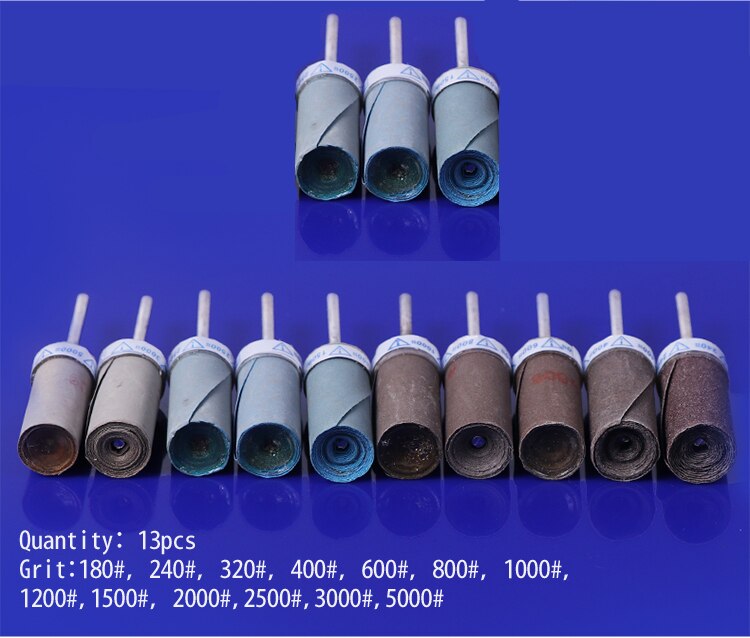 13pcs Cylinder Sandpaper Rod Electric Polishing Gr... – Grandado