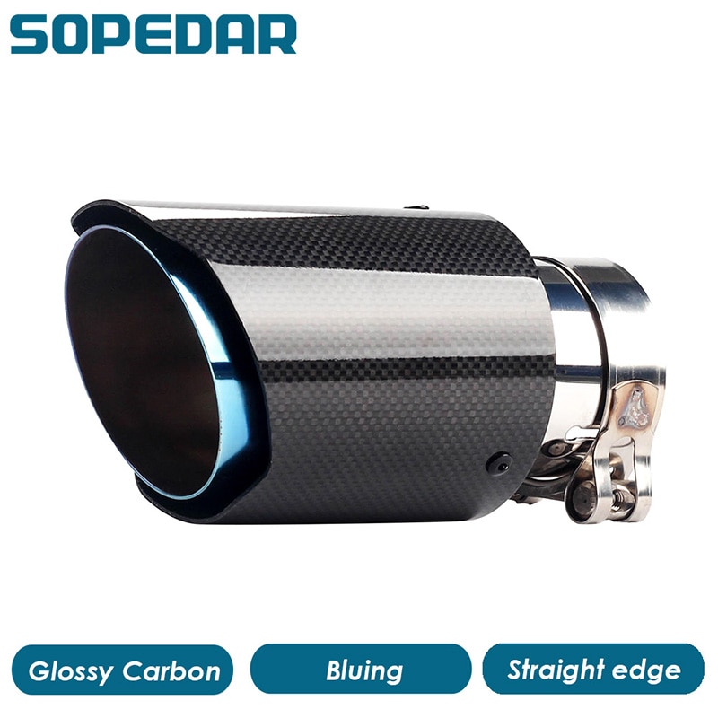 SOPEDAR Car styling Exhaust Tail Pipes Glossy Carb... – Vicedeal