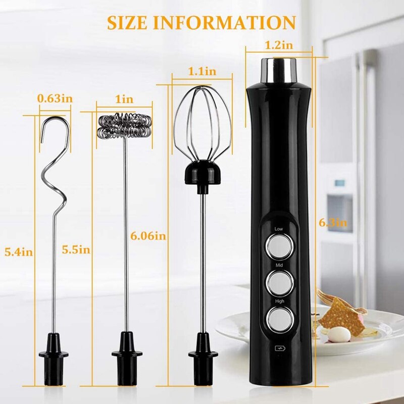 Usb Oplaadbare Melkopschuimer Handheld Elektrische... – Grandado