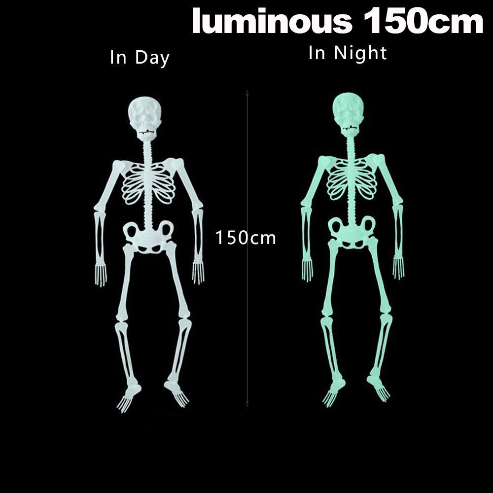 30/90/150CM Funny Halloween Luminous Skeleton Scar... – Grandado