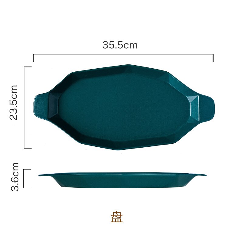 1PCS Ceramic Dinner Plate Household Baking Pan Dar... – Vicedeal