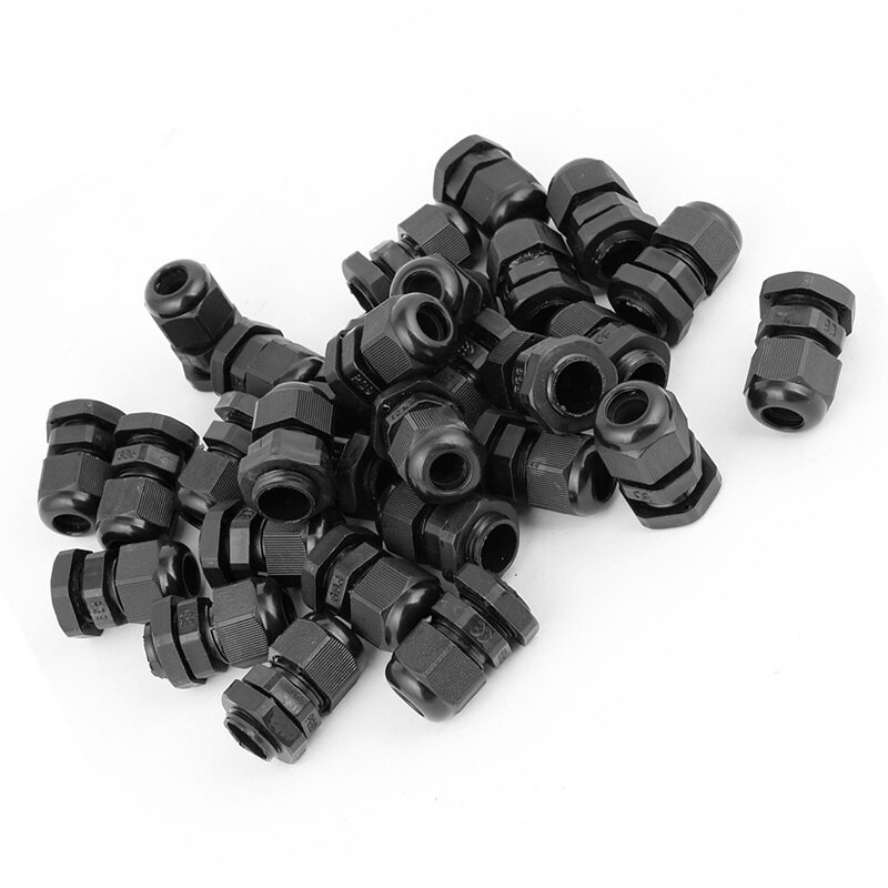 36 Pcs Zwart PG9 Plastic Connector Gland Voor 4 Mm... – Grandado