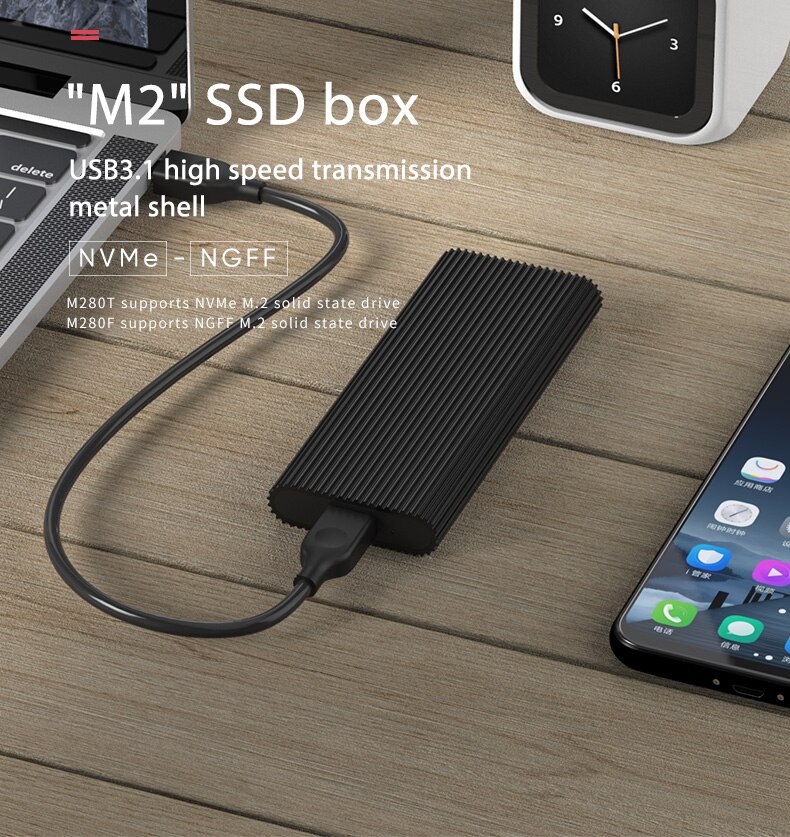 Blueendless M2 SSD Case NVME Enclosure M.2 to USB ... – Grandado