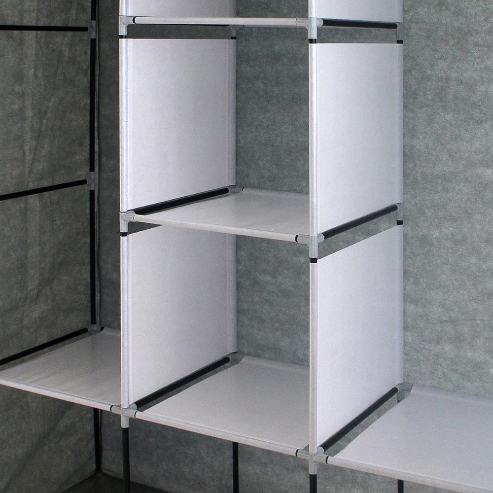 Modern Simple Grey Wardrobe Fabric Folding Cloth S... – Grandado