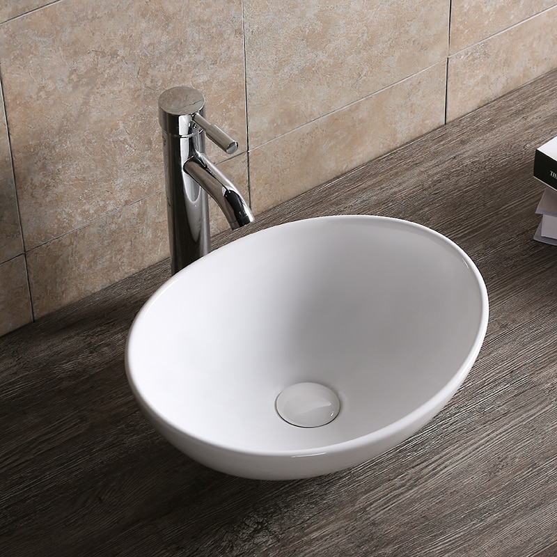 Thin Edge Oval Hotel Art Thin Hand Wash Above Coun... – Grandado