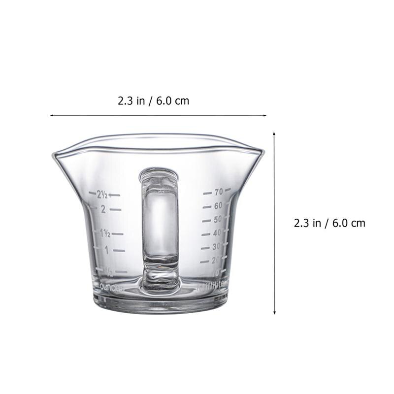 1Pc Double-Mouth Glass Scale Cup Milk Coffee Measu... – Grandado