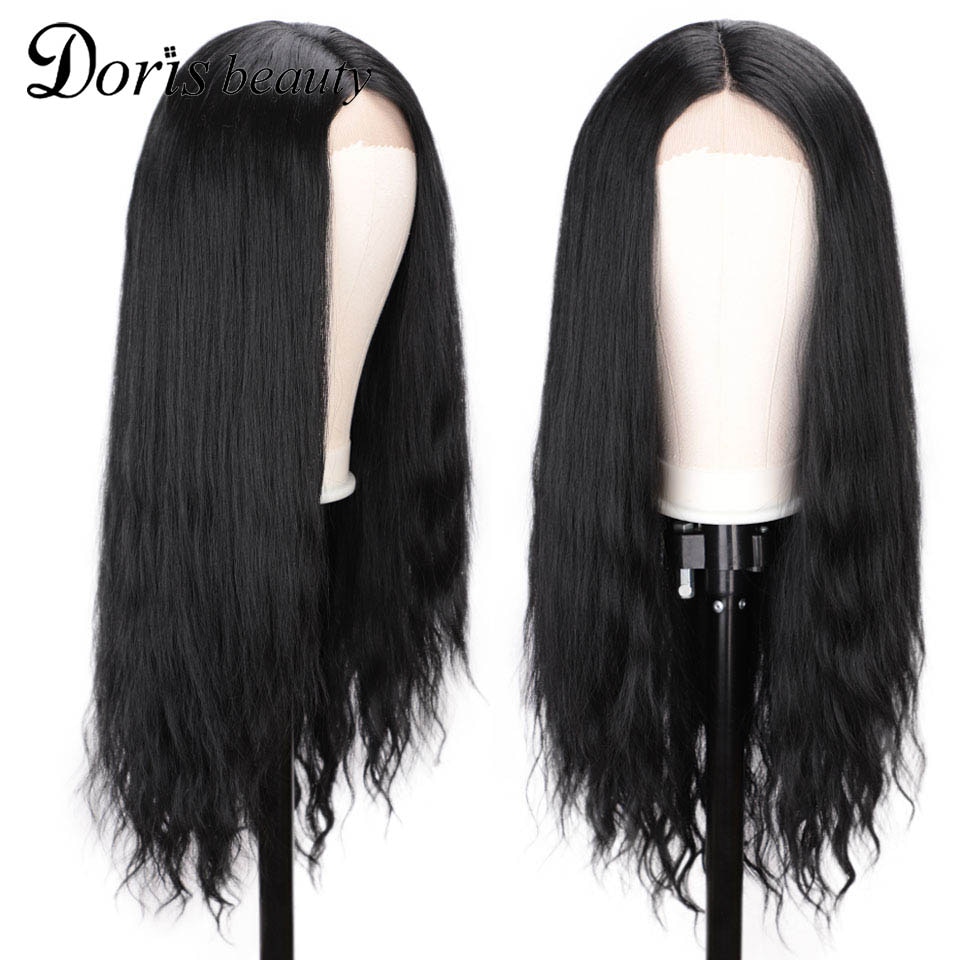 Doris Beauty Synthetic Long Straight Lace Front Wi... – Vicedeal