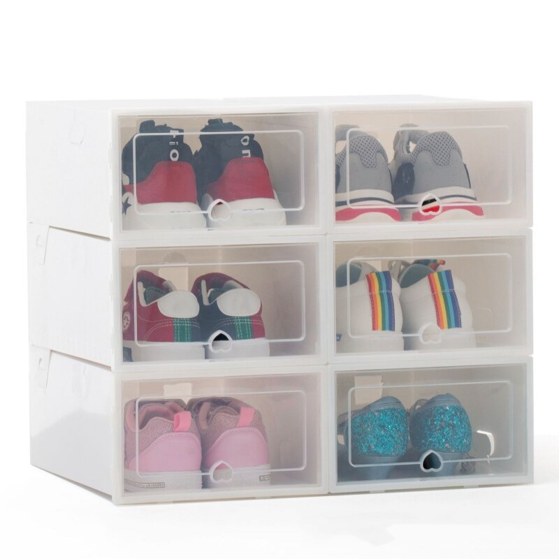 Transparent thick clamshell plastic shoe organizer... – Vicedeal