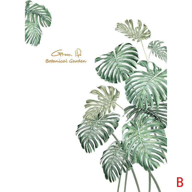 80*180cm Large Green Leaf Wall Stickers for Bedroo... – Grandado