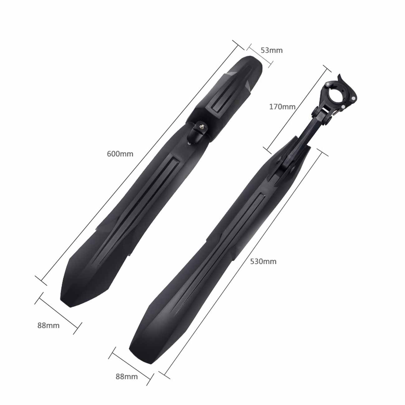 2PCS Adjustable Bicycle Mudguard Set Bike Mudguard... – Grandado