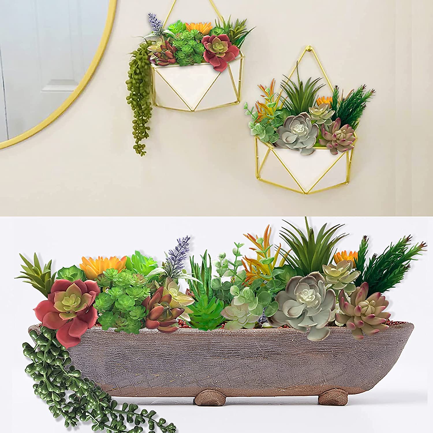 18pcs Artificial Succulents Realistic Faux Mini Su... – Grandado