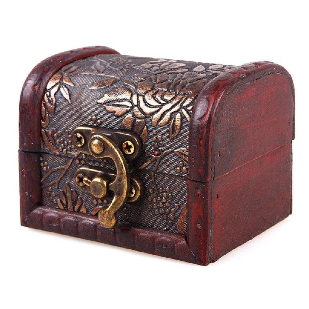 Retro Treasure Chest with Lock Vintage European je... – Grandado