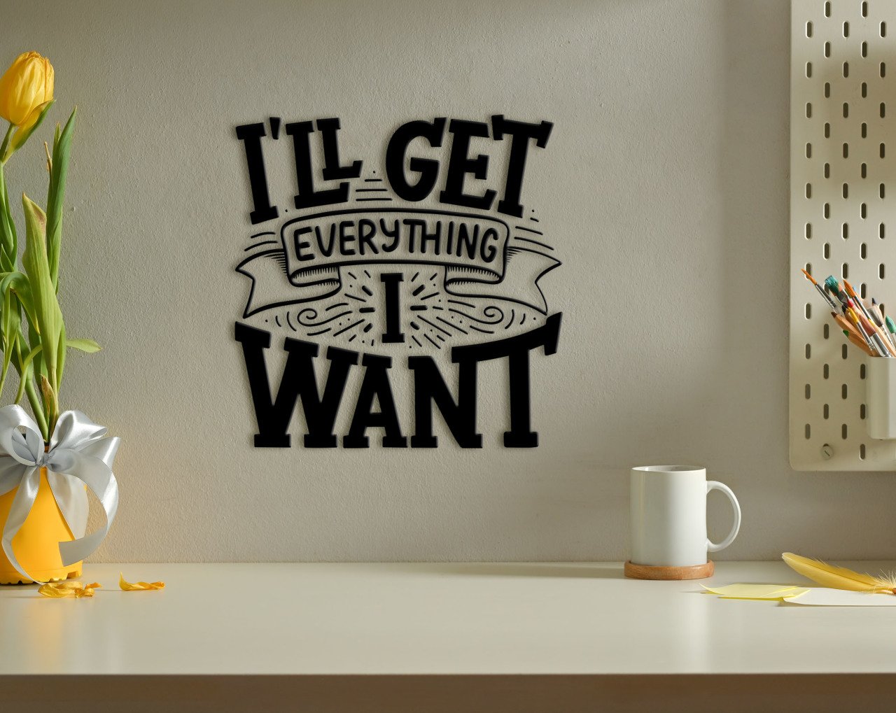 BK Home İstediğim Take Everything Wood Wall Yazısı... – Vicedeal