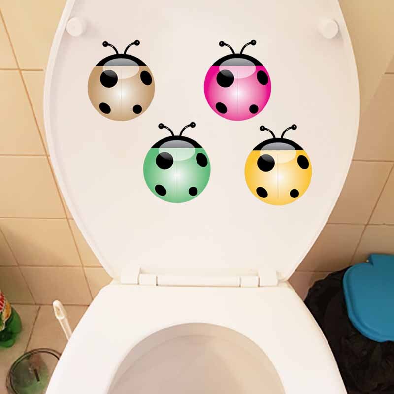 YOJA 23.1X17.3CM Lovely Ladybug Toilet Decal Home ... – Grandado