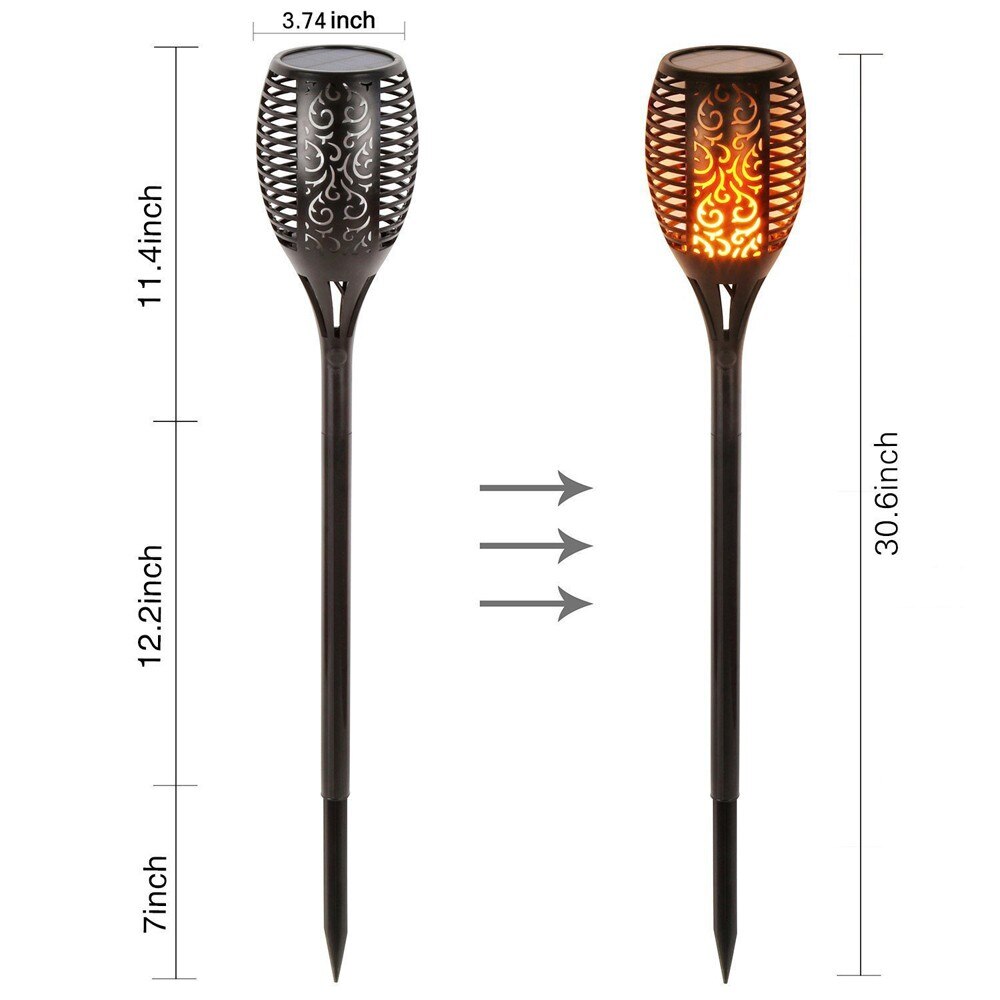 LED Solar Light Garden Lights Solid Flame Control ... – Grandado
