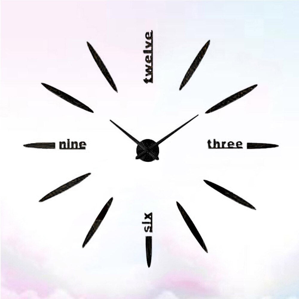 3D Three-dimensional Wall Clock Acrylic Mirror Sur... – Grandado