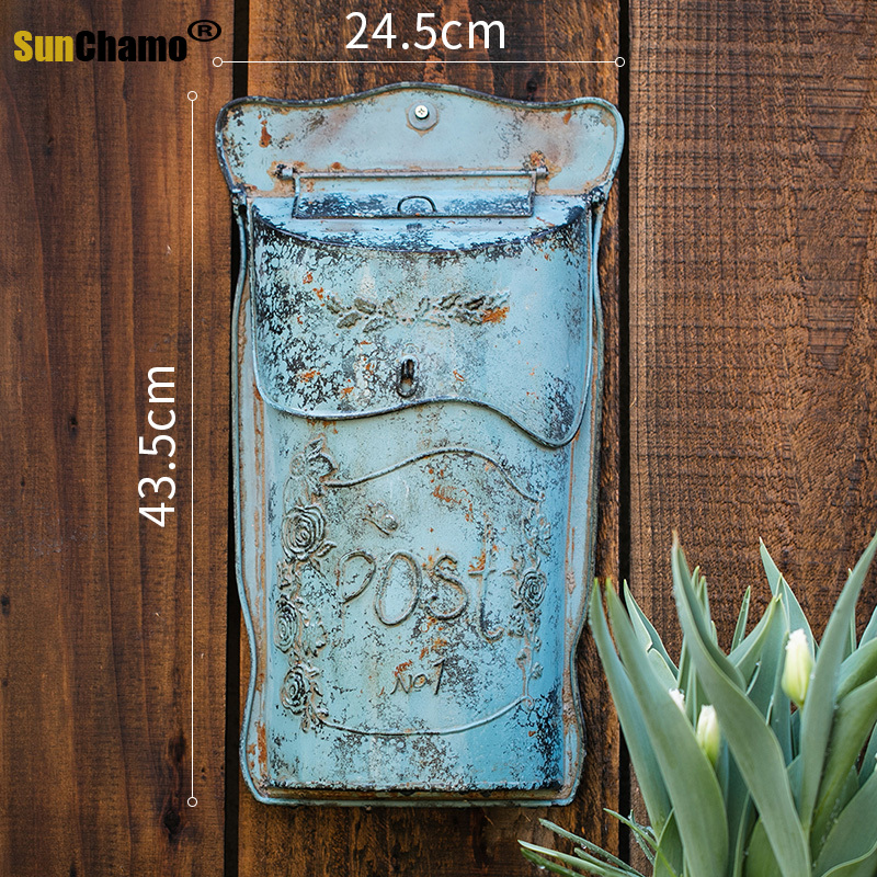 European Style Retro Iron Mailbox Pastoral Lockabl... – Vicedeal