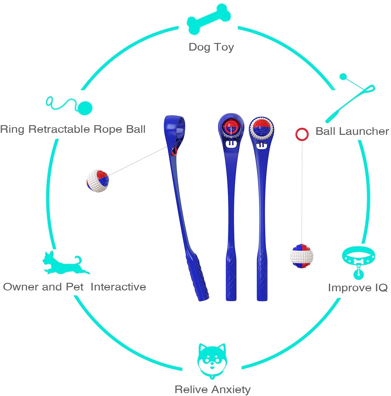 Ball Thrower for Dogs Dog Ball Launcher Pet Arc Th... – Vicedeal