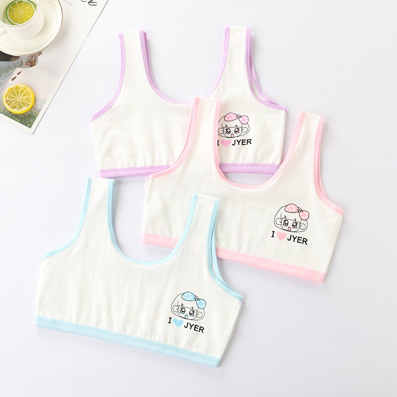 3pcs/lot Girls Training Bras Young Girl Bra Cotton... – Vicedeal