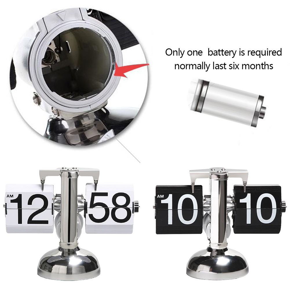 Flip Digital Clock Small Scale Table Clock Retro F... – Grandado