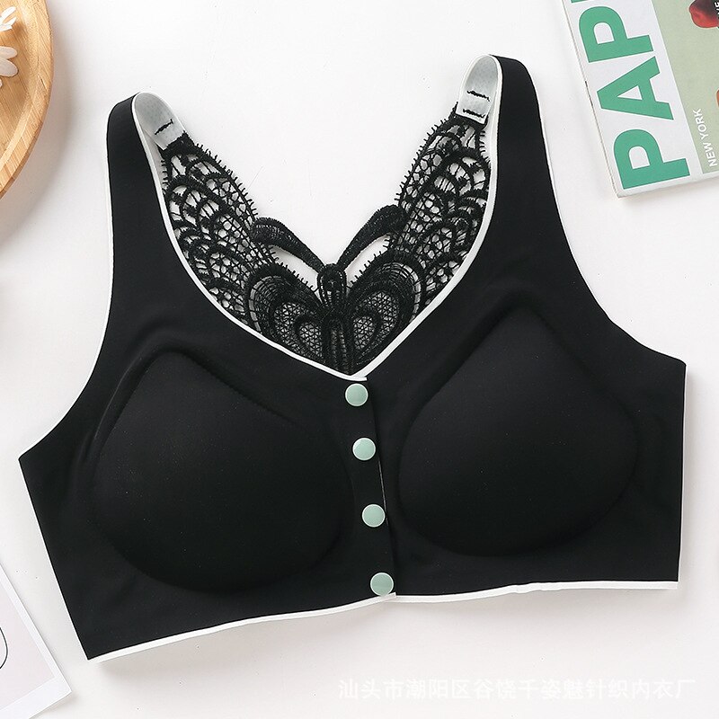 Maternity Bra Lace Patchwork Cotton Nursing Underw... – Grandado