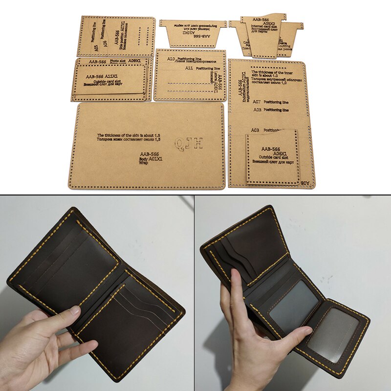 Leather Craft Personality Men's tri-fold Short... – Grandado