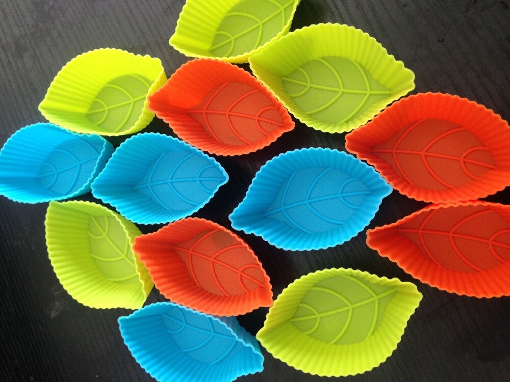 ANGRLY 8cm blatt-förmigen kuchen form Muffin Silik... – Grandado