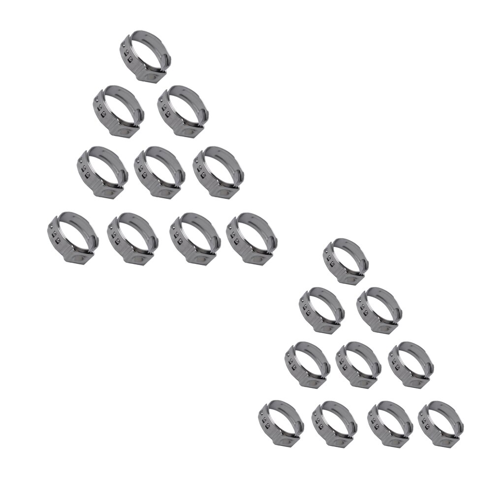 10 Pairs Steel Single Ear Hydraulic Hose Clamps 19... – Grandado
