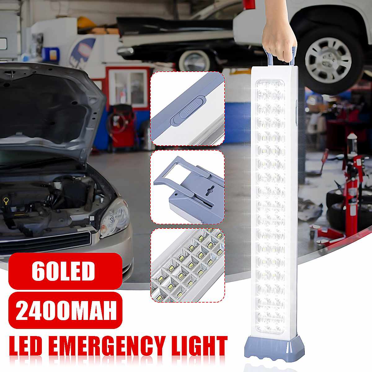 60 LED Emergency Light 2 Mode SMD Rechargeable Eme... – Vicedeal