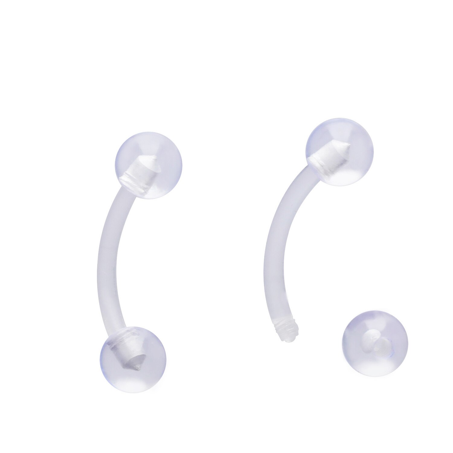 PAIR Plastic Invisible Piercing Jewelry Nose Rings... – Grandado