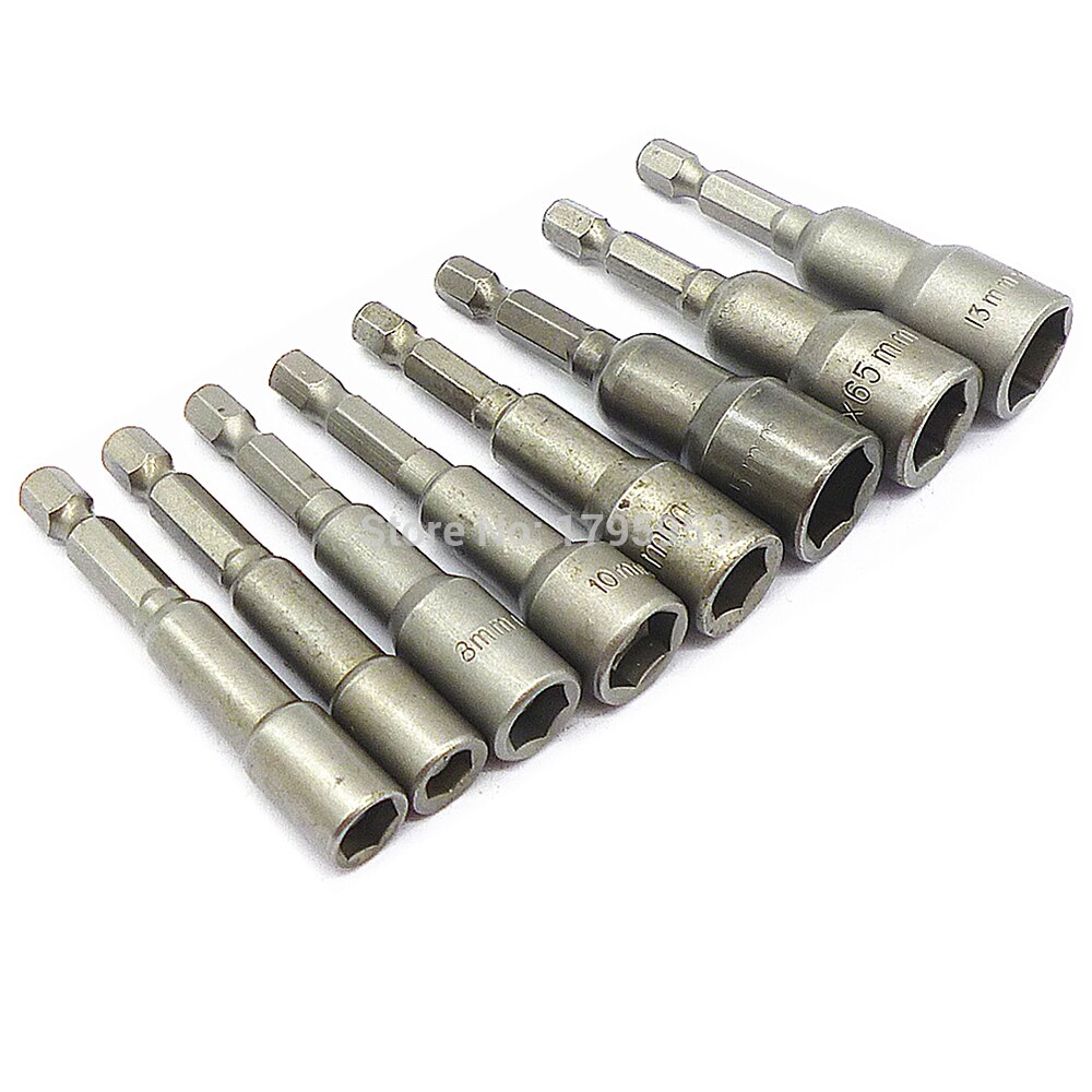 Metric Socket 6mm to 13mm 1/4" Hex Shank Magnetic ... – Vicedeal