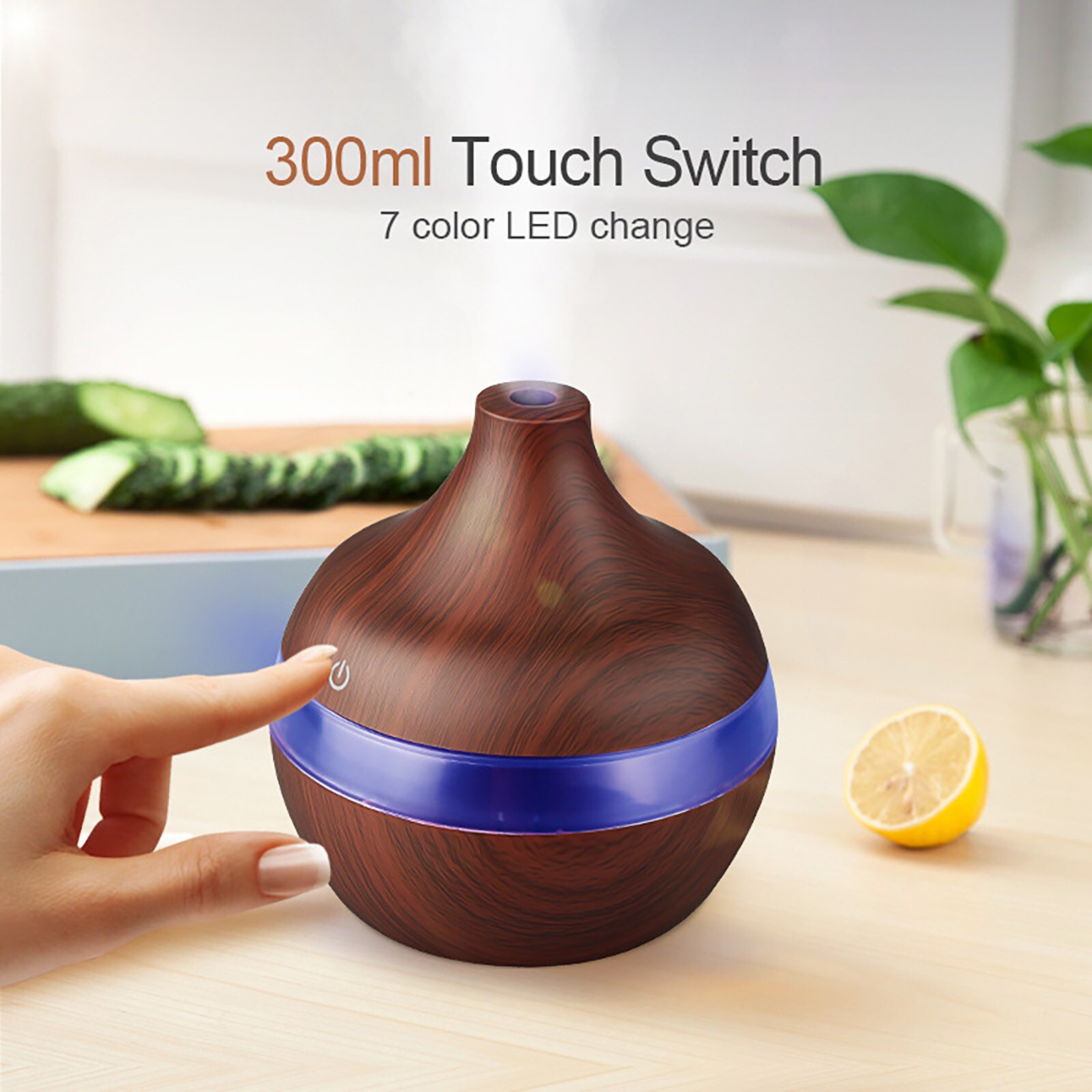 Wood Mini Air Humidifier For Home Electric Aromath... – Grandado