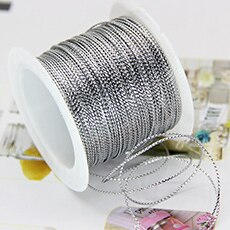 20m/ rulle guld sølv silke dekoration ledning diy ... – Grandado