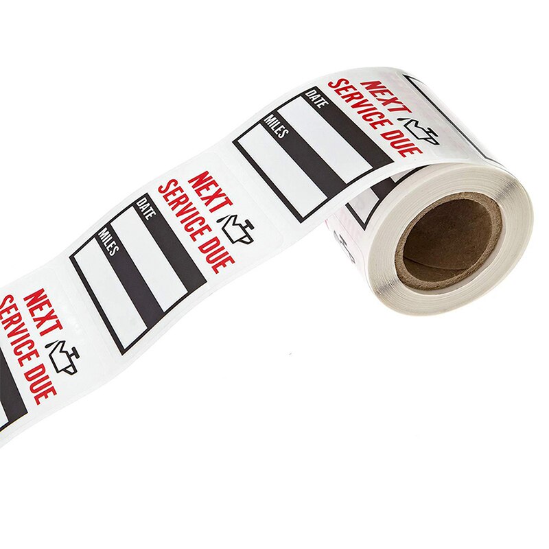Oil Change Reminder sticker 100pcs/roll Oil Change... – Grandado