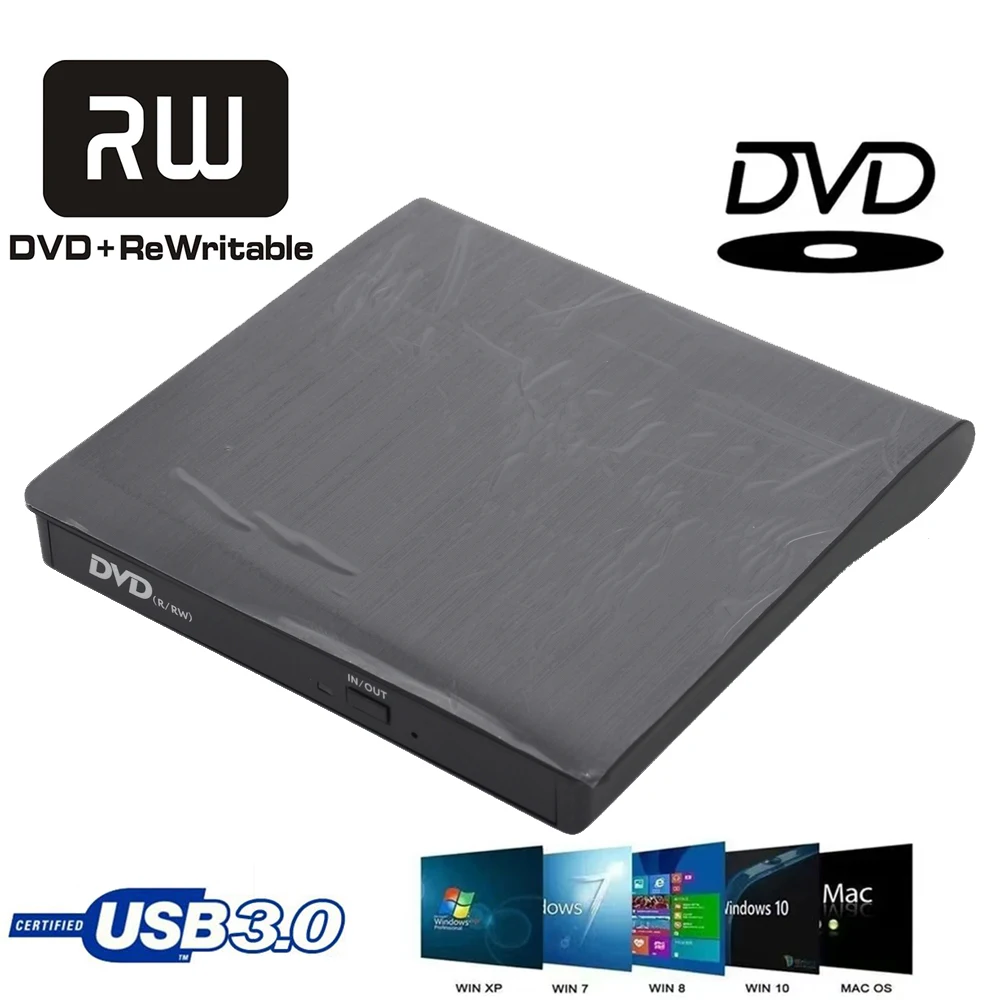 Extern dvd-spelare bärbar dvd-rw-enhet cd-brännare... – Grandado