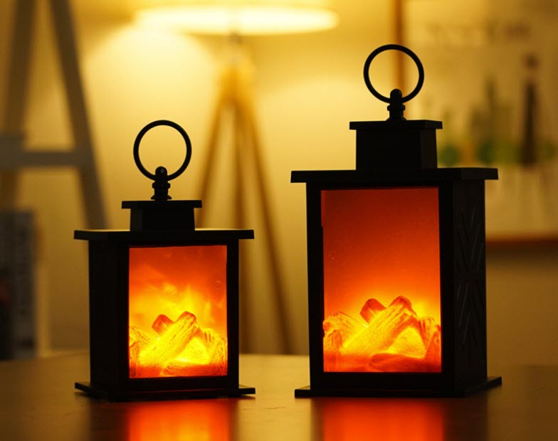 LED fire light Vintage fireplace Led lamp Christma... – Grandado