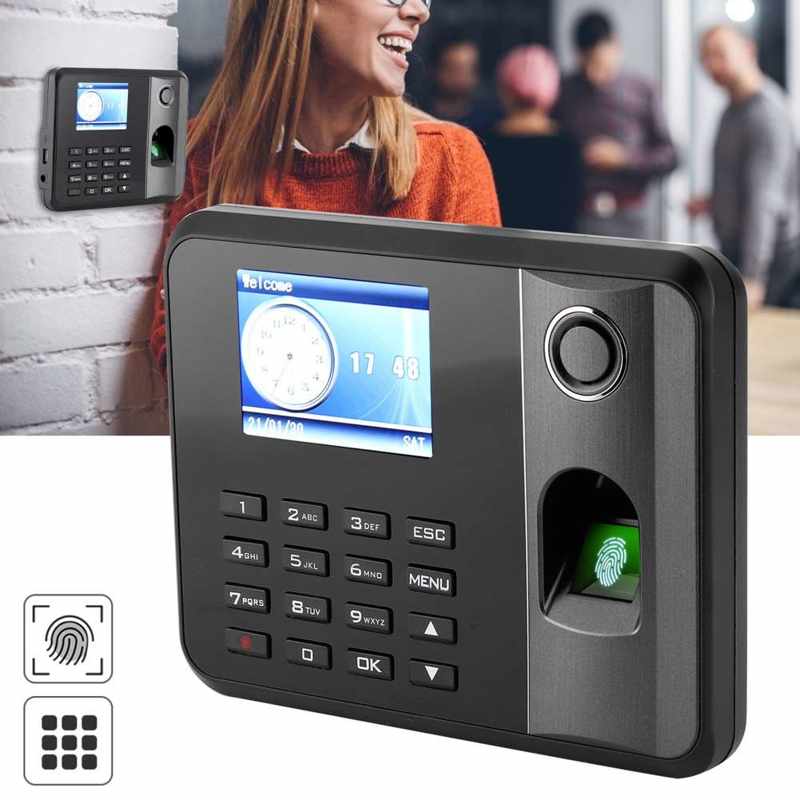 2.8in Color Screen Time Clock Fingerprint Password... – Vicedeal